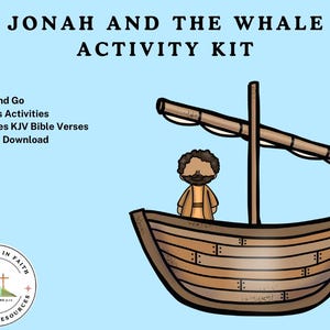 Jonah and the Whale Activity Kit: Printable Bible Crafts (digital ...