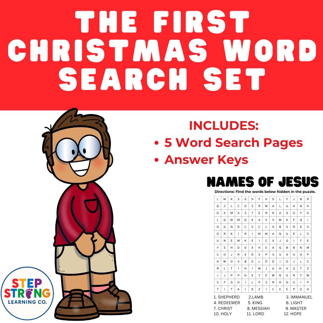 Christian Christmas Word Search Bundle | Nativity & Bible Christmas ...