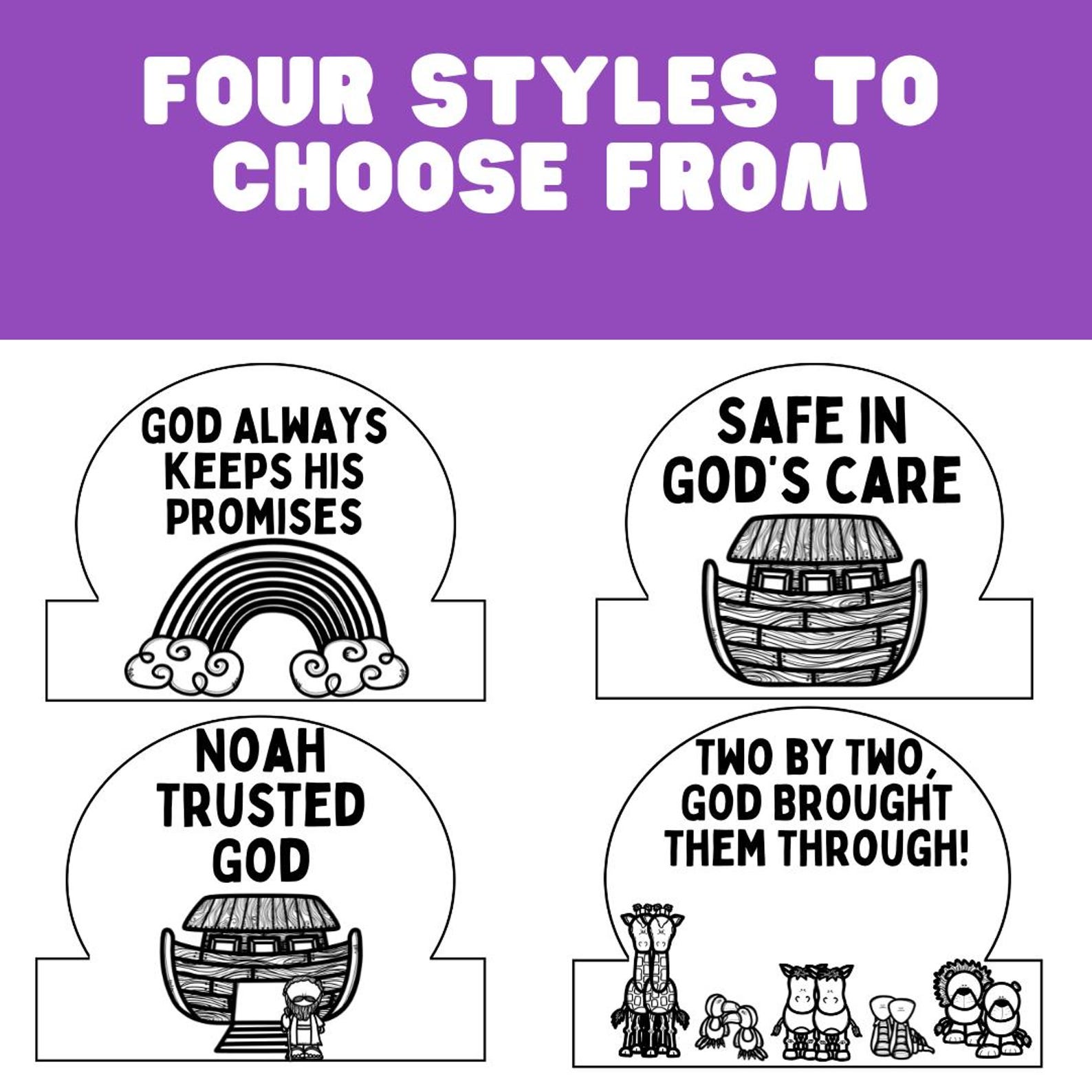 Noah’s Ark Bible Craft Crown | Printable Christian Activity | God Keeps ...