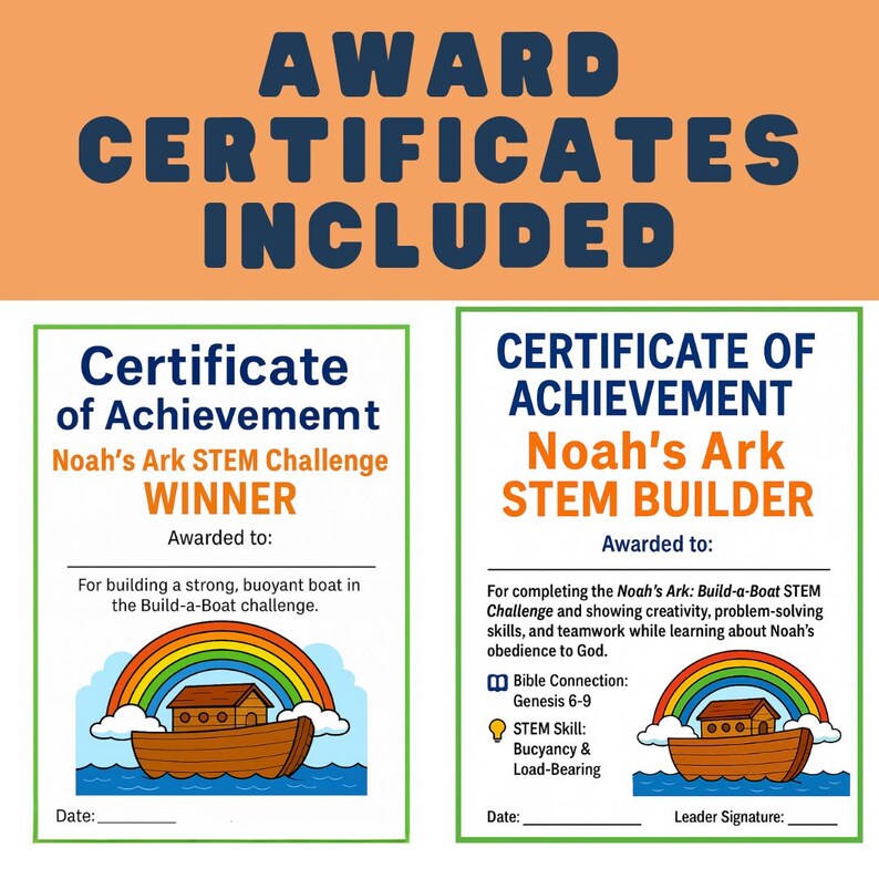 Noah's Ark STEM Challenge: Bible Science Activity for Kids (ages 8-12 ...