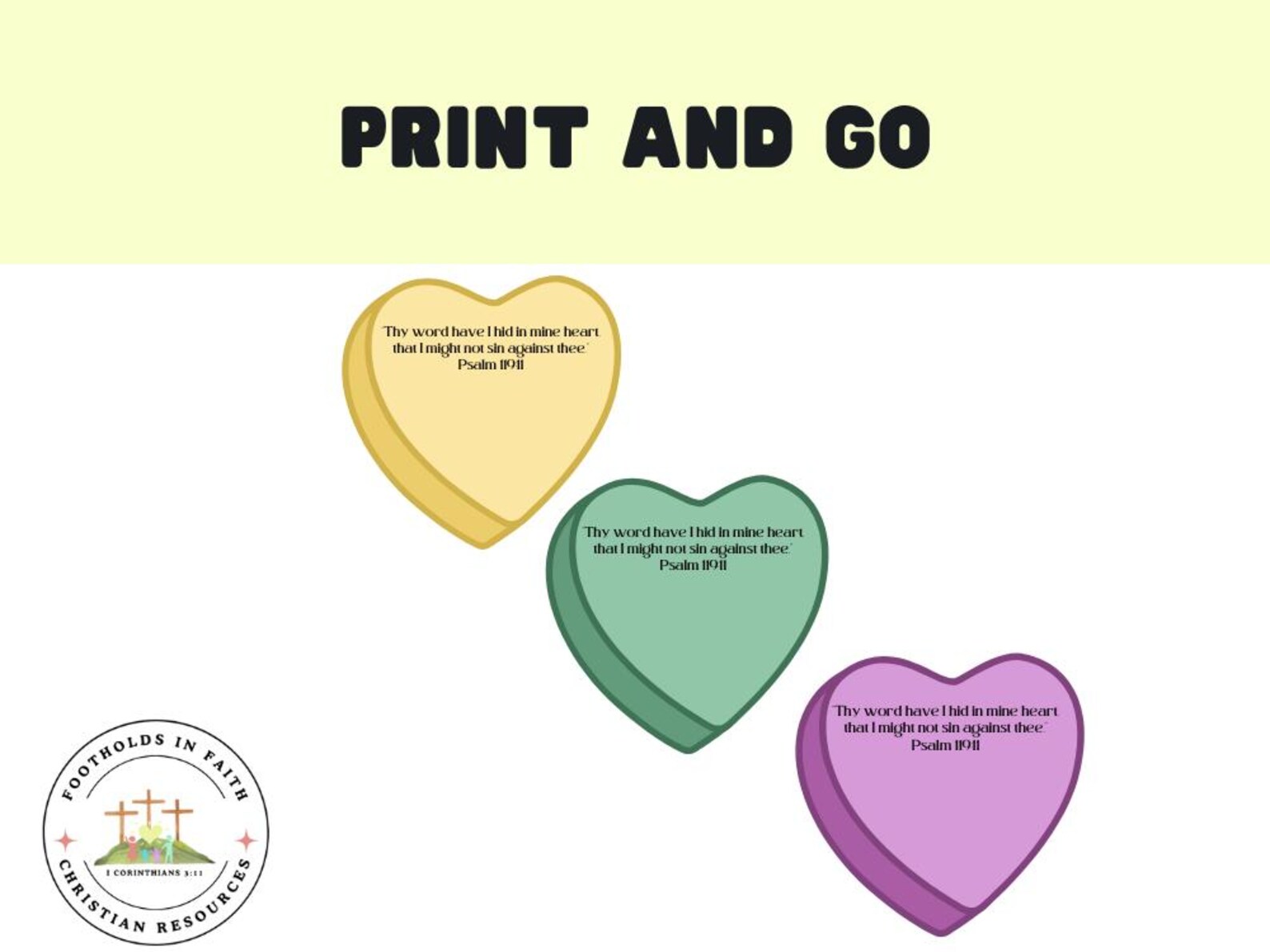 Psalm 119:11 Sunday School Craft| Love of God Craft| God's Word Have I ...