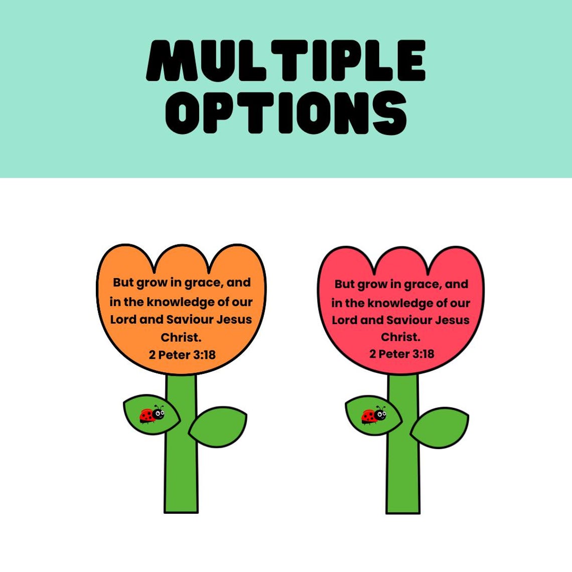 Grow in Grace Flower Craft: Bible Verse Activity (printable) - Etsy