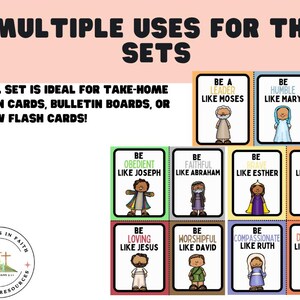 Bible Character Traits Bundle | Christian Classroom Posters, Flash ...