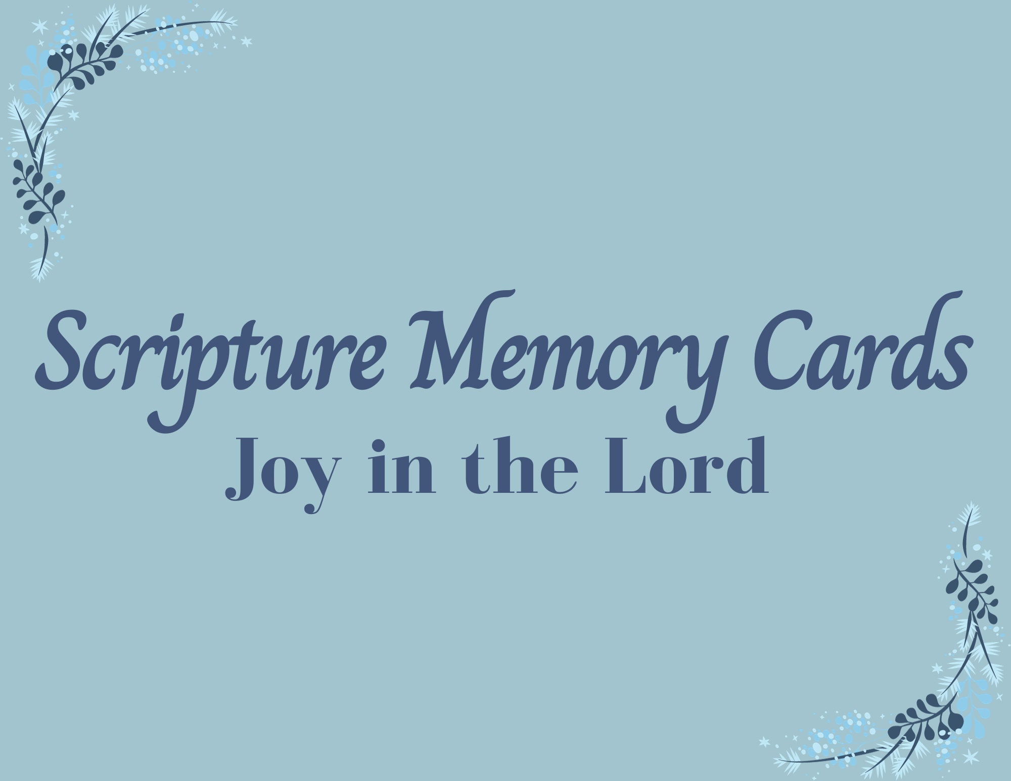 Printable KJV Joy Scripture Memory Cards Bible Verse Memorization ...