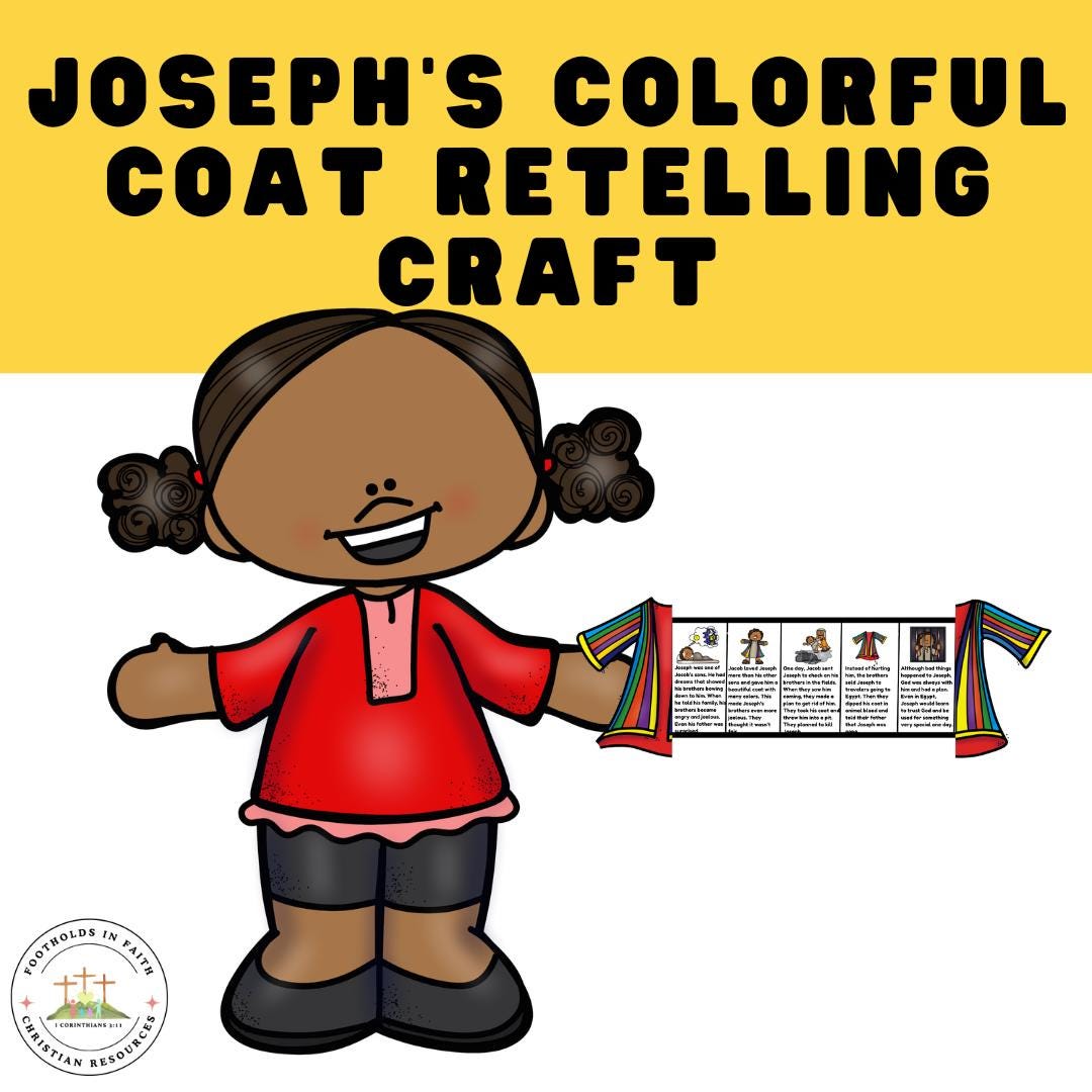Joseph's Colorful Coat Bible Craft for Kids | Sunday School Printable ...