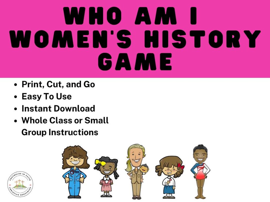 Women's History "who Am I?" Game - Etsy
