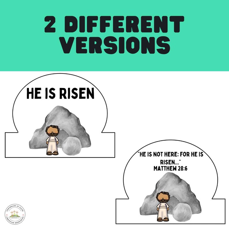 He is Risen Easter Crown Craft: Christian Sunday School Activity ...