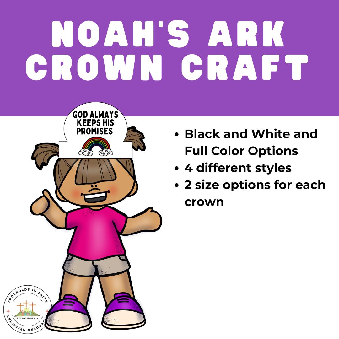Noah’s Ark Bible Craft Crown | Printable Christian Activity | God Keeps ...