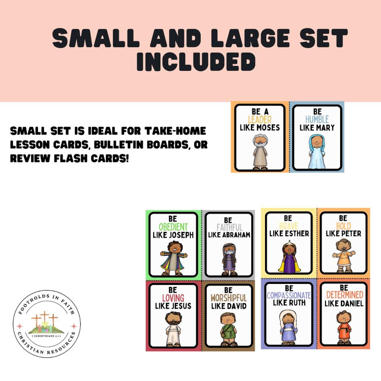 Bible Character Traits Posters | Sunday School Decor | Kids Church ...