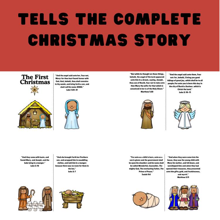 Christmas Story Mini Book: Nativity Coloring Activity (digital Download ...
