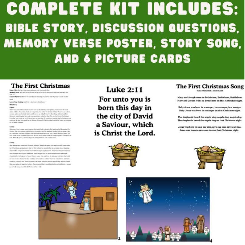 Christmas Story Bible Activity Kit: Nativity Crafts & Games (digital ...