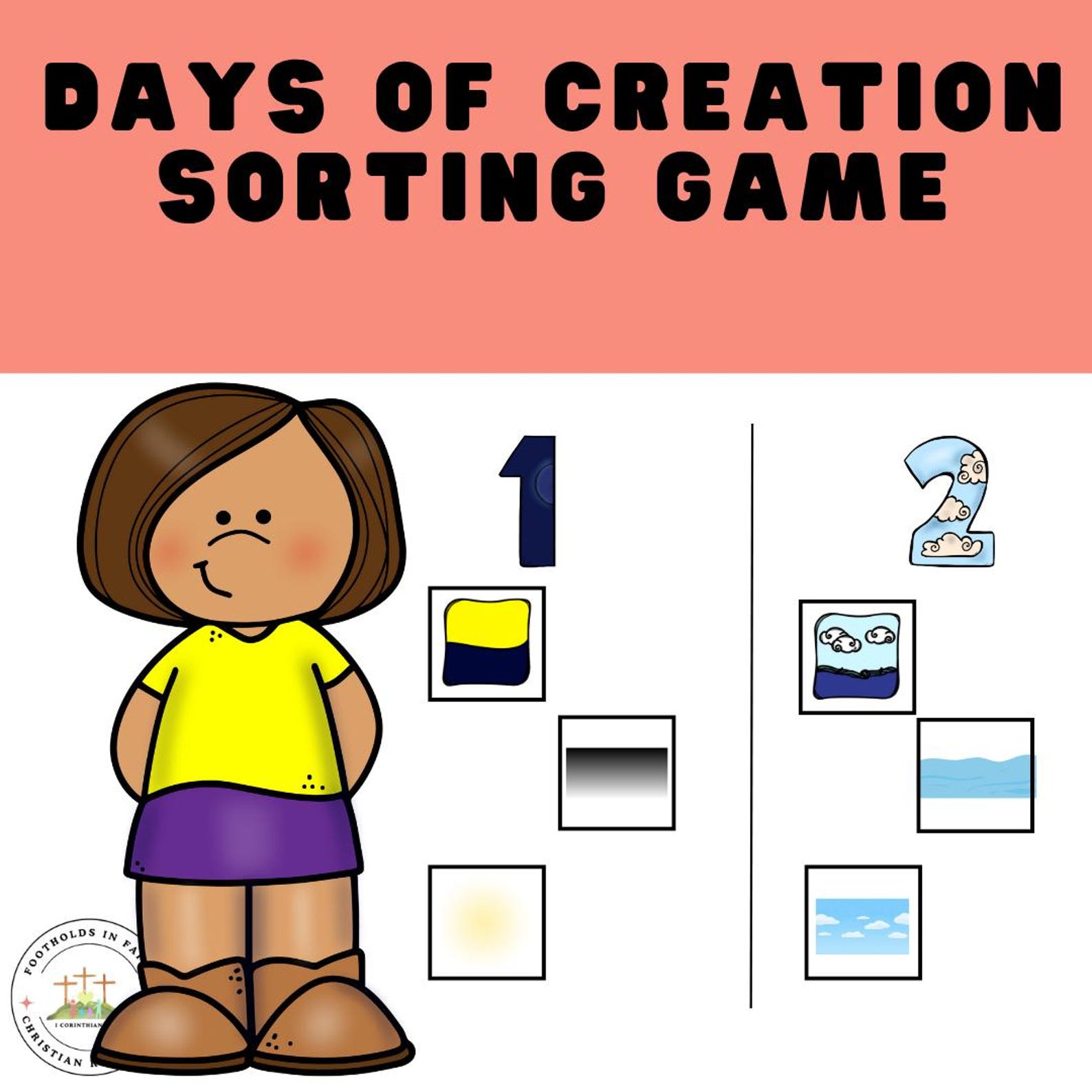 Creation Sorting Game: Bible Activity for Kids (printable Download - Etsy
