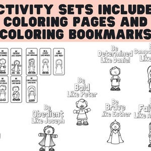 Bible Character Traits Bundle: Christian Posters, Flash Cards, Coloring ...