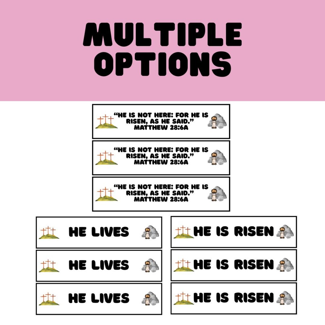 He is Risen Easter Craft for Kids - Christian Sunday School Activity ...