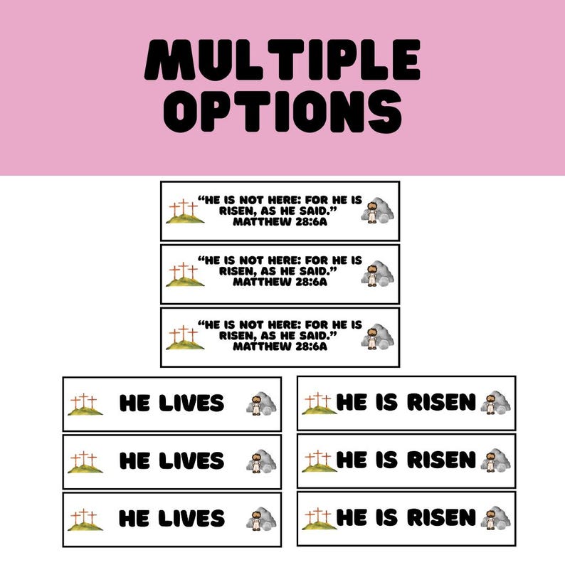 He is Risen Easter Craft for Kids - Christian Sunday School Activity ...