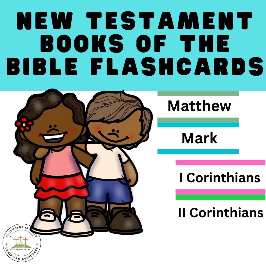 New Testament Books of the Bible Printable | Bible Books Flash Cards ...
