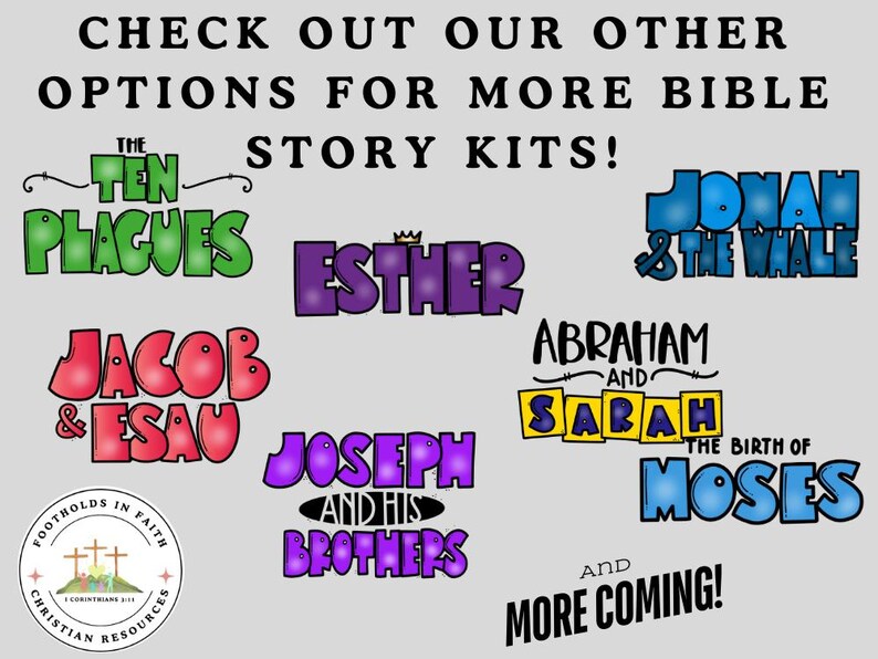 Jonah and the Whale Bible Story Kit for Kids KJV Memory Verses, Bible ...