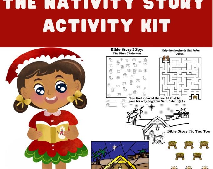 Nativity Story Activity Kit for Kids | First Christmas Bible Crafts ...