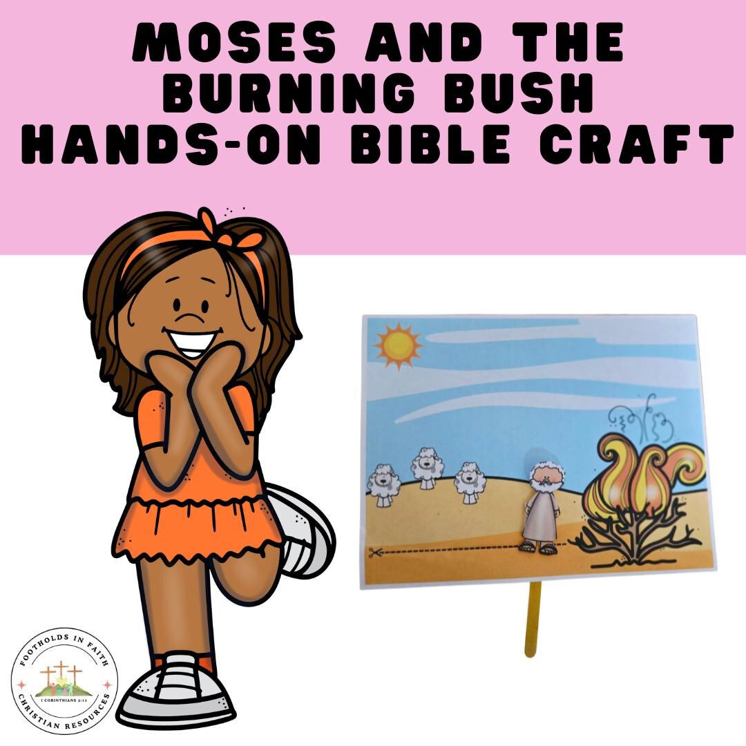 Moses and the Burning Bush Movable Craft | Bible Story Activity for ...