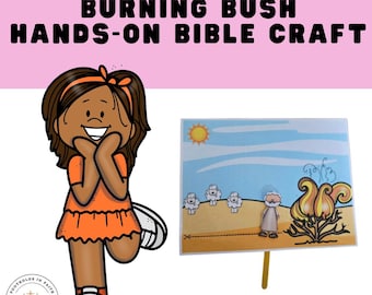 Moses and the Burning Bush Bible Craft: Sunday School Activity (PDF ...