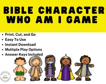 Bible Stories Who Am I Game| Fun and Educational Christian Activity for ...