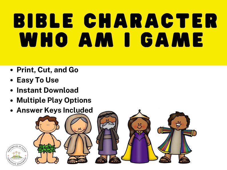 Bible Stories Who Am I Game| Fun and Educational Christian Activity for ...