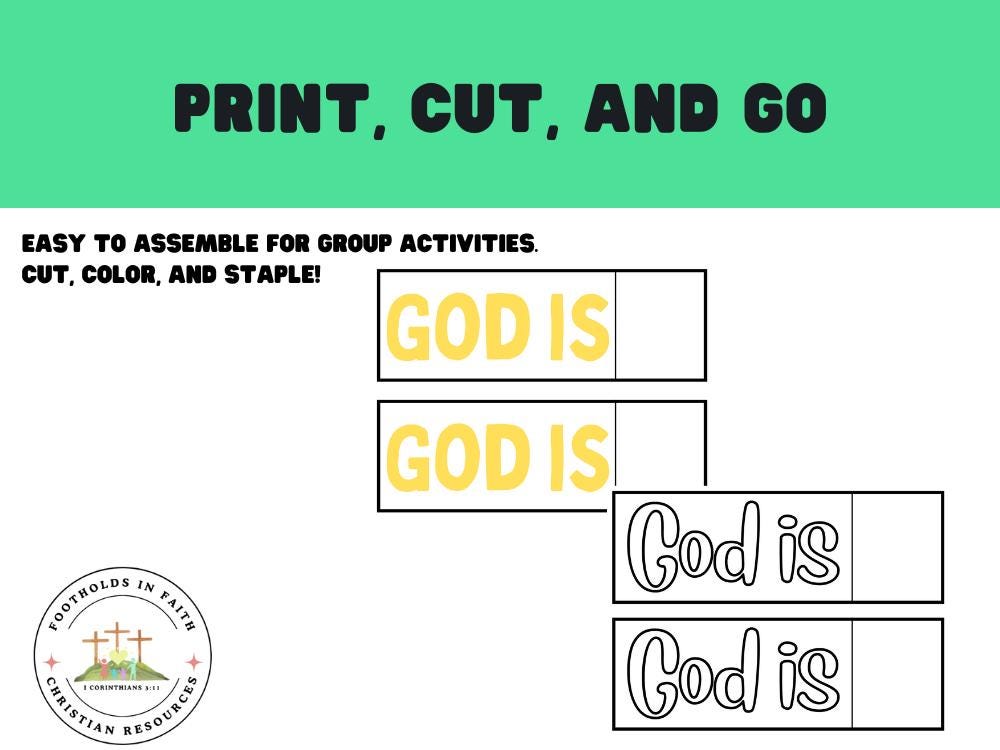 God is Flipbook Craft for Kids | Sunday School, Homeschool & Children's ...