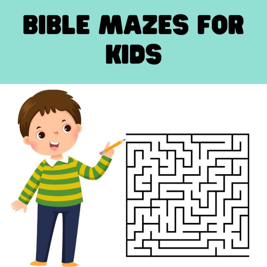 Bible Mazes for Kids | Printable Christian Activity Book | Bible Story ...