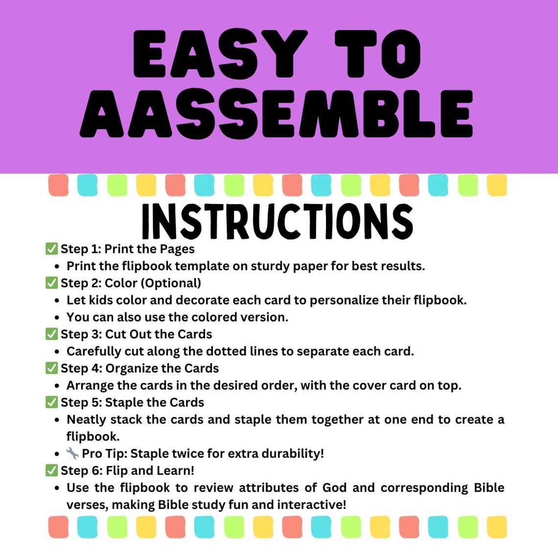 God's Promises Flip Book: Kids Bible Verse Activity (printable Digital ...