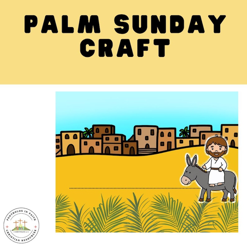 Palm Sunday Printable Craft | Christian Easter Activity for Kids ...