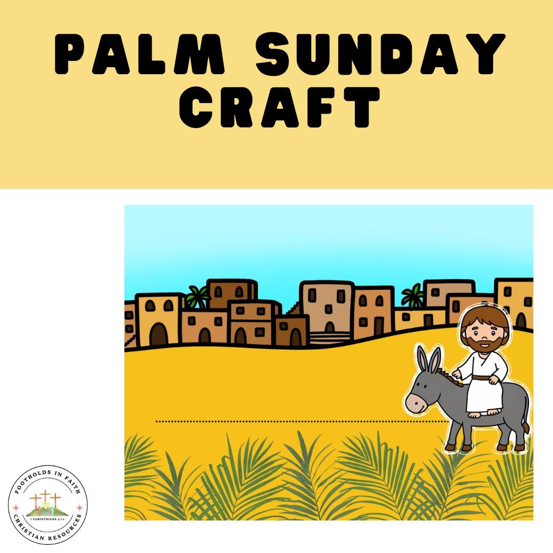 Palm Sunday Printable Craft | Christian Easter Activity for Kids ...