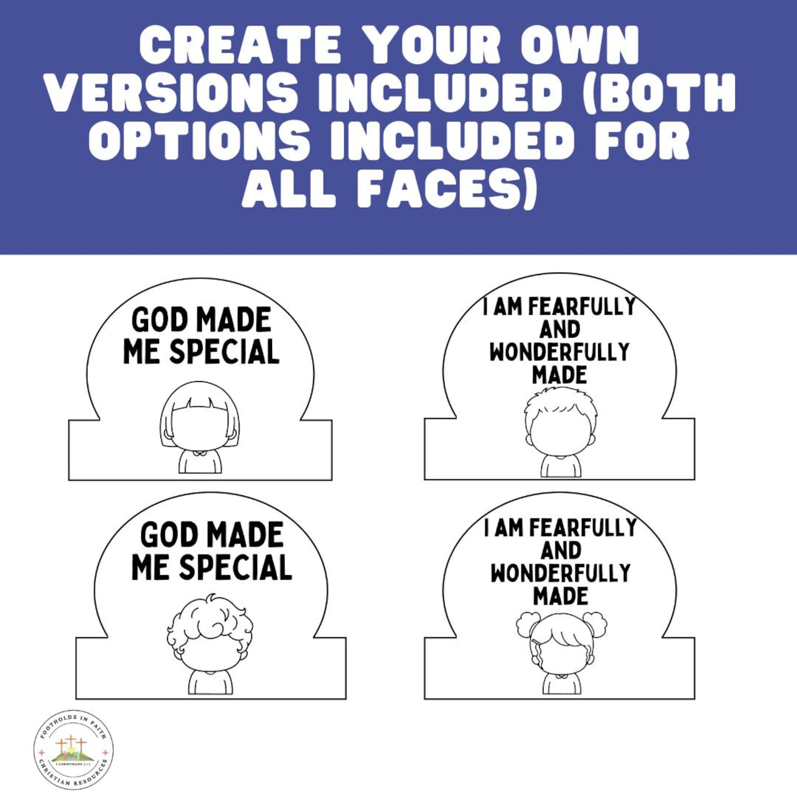 God Made Me Special Crown Craft – Christian Printable for Kids, Sunday ...