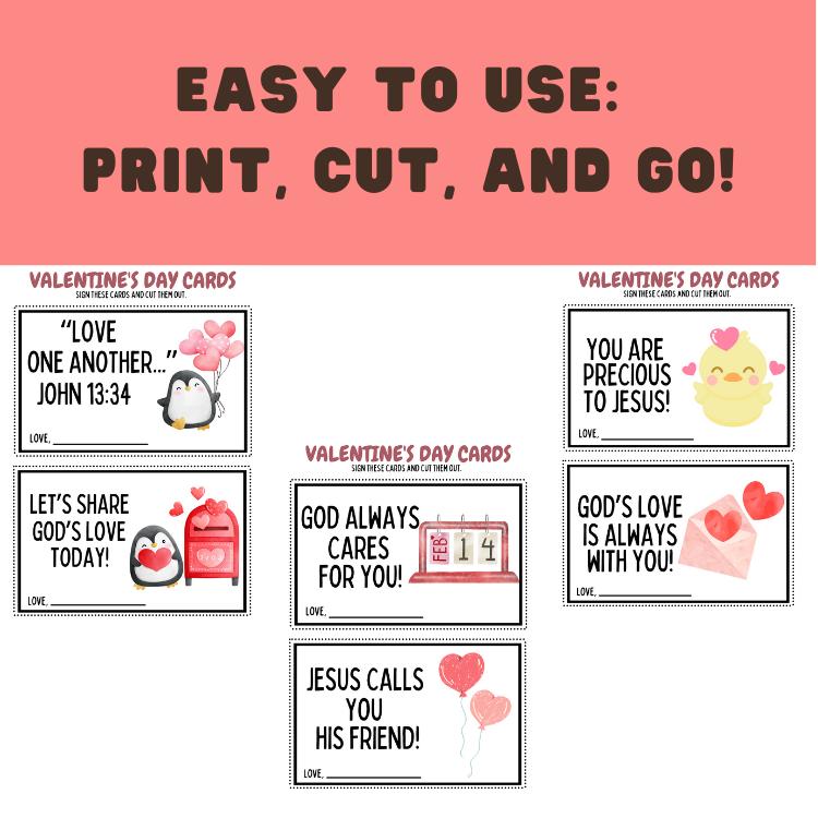 Christian Valentine's Day Cards for Kids: Bible Verse Printables ...
