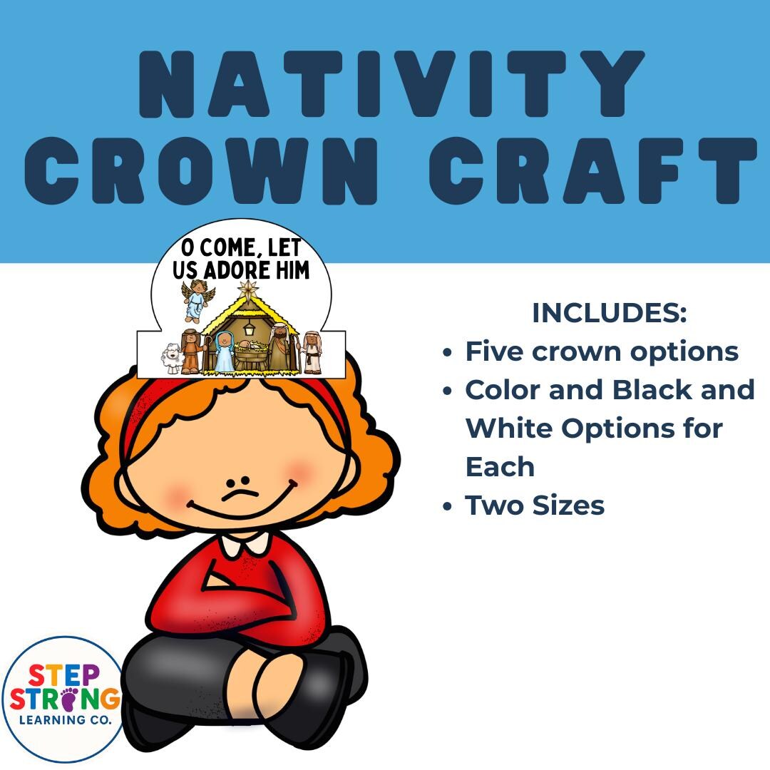 Printable Nativity Crown Craft: Kids' Bible Activity (instant Download ...