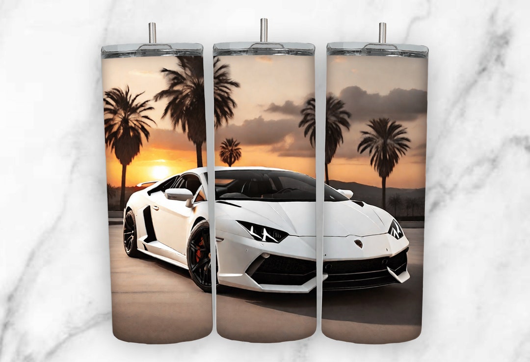 Men's Sports Car Racing Lamborghini Lambo Tumbler Wrap for 20oz Skinny ...