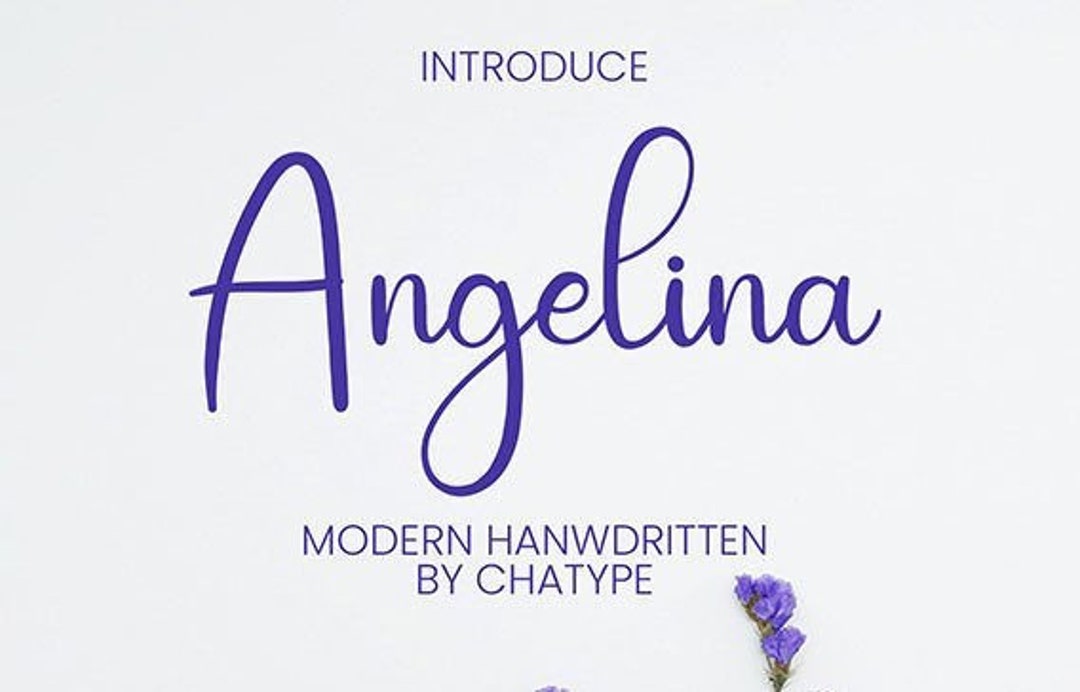 Angelina Font, Calligraphy Font, Crafters Font, Handwritten Font, Bold ...