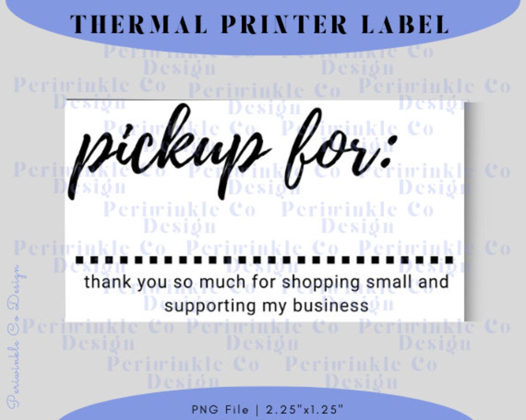 Pickup Label Thermal Printer Label, Thermal Sticker Designs PNG for ...