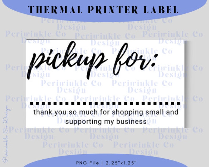 Pickup Label Thermal Printer Label, Thermal Sticker Designs PNG for ...