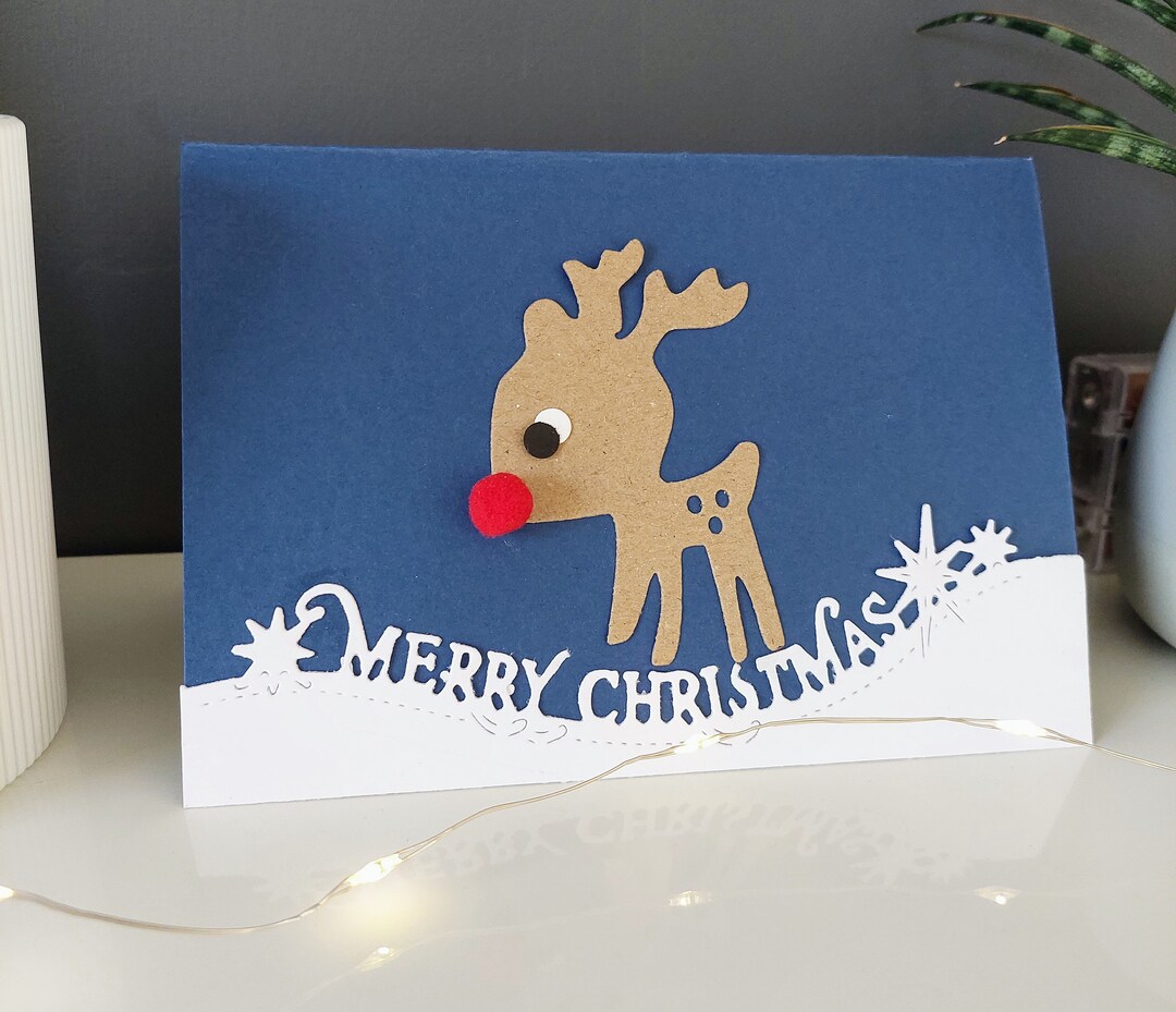Customised Christmas Card Handmade. - Etsy