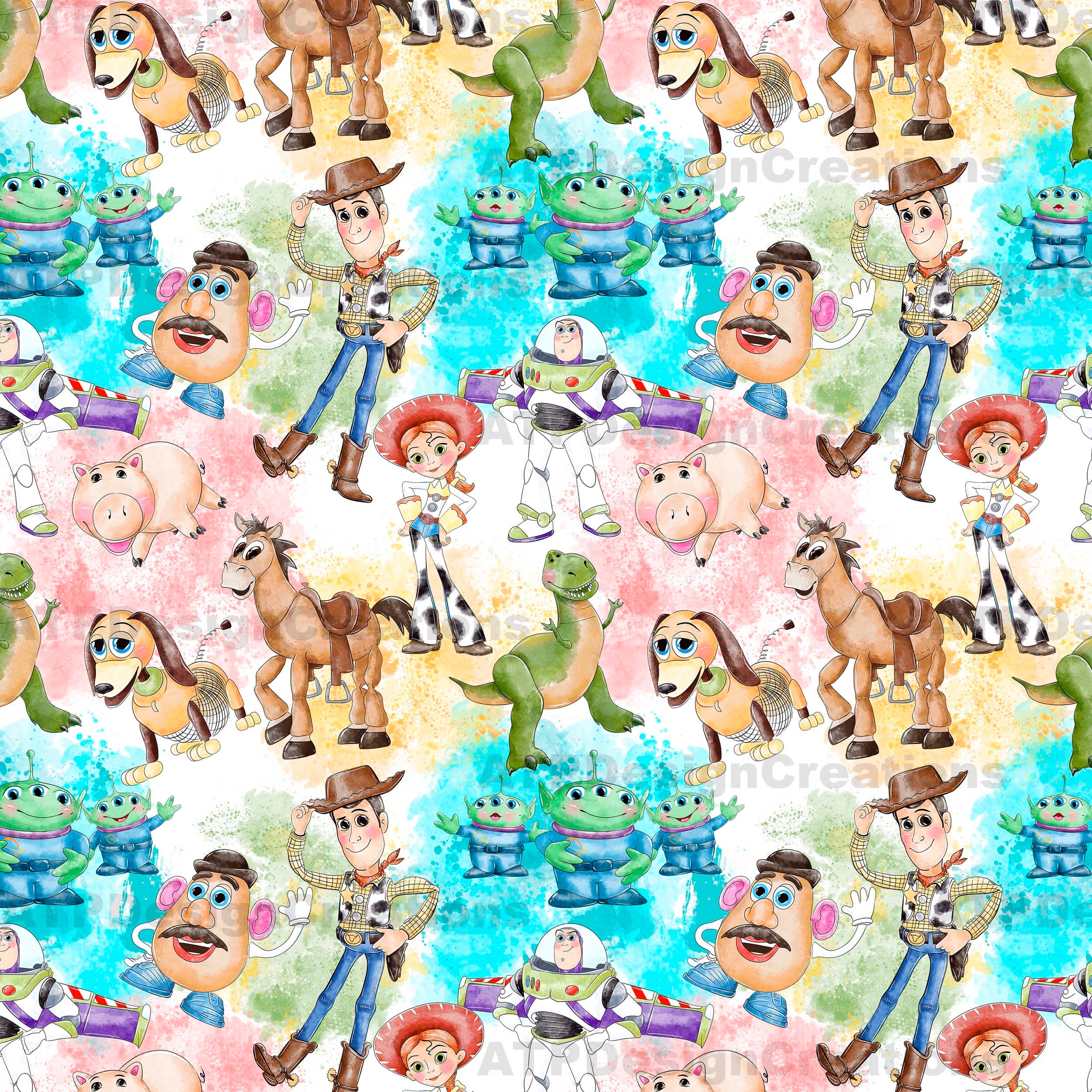 Toy Story Seamless, Carton Toys Seamless, Toy Story Digital Paper, Toys ...