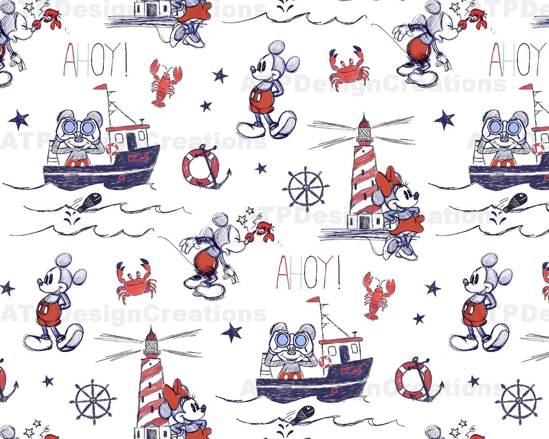 Mickey Seamless File, Cartoon Seamless Pattern, Cute Seamless Pattern ...