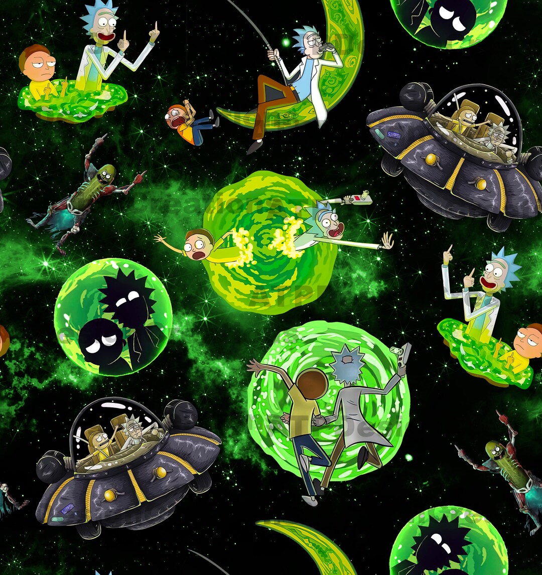 Rick and Morty Seamless Pattern, Rick and Morty Tumbler, Cartoon ...