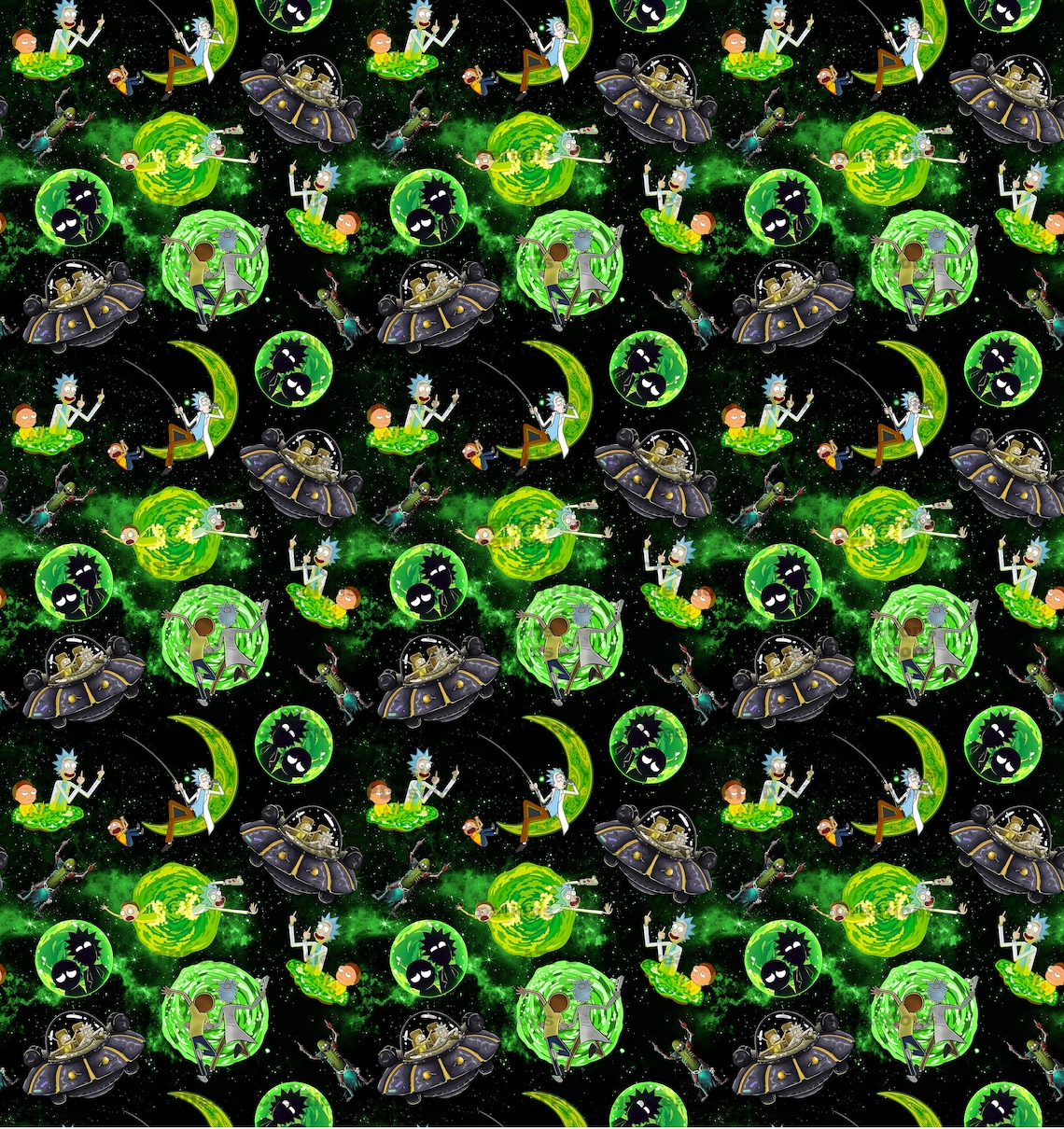 Rick and Morty Seamless Pattern, Rick and Morty Tumbler, Cartoon ...