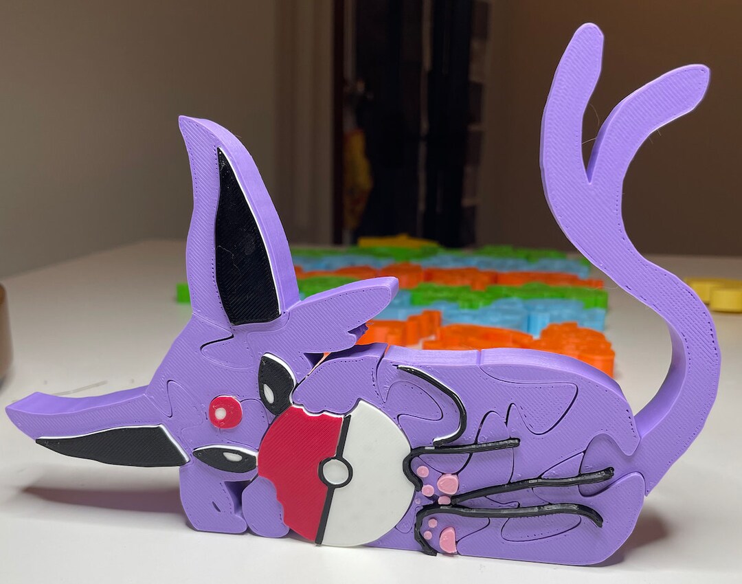 Espeon Standing Puzzle: 3d-printed & Hand-painted - Etsy