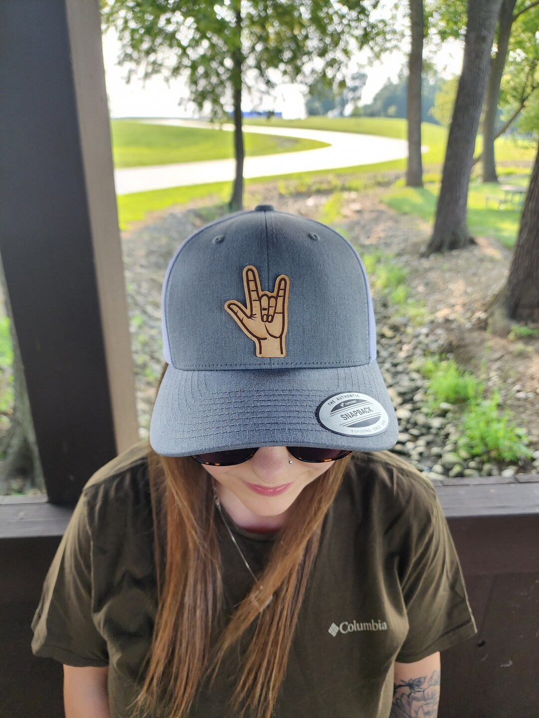 Leather Patch Hat With Sign Language 'I Love You' - Unique Gift for ...