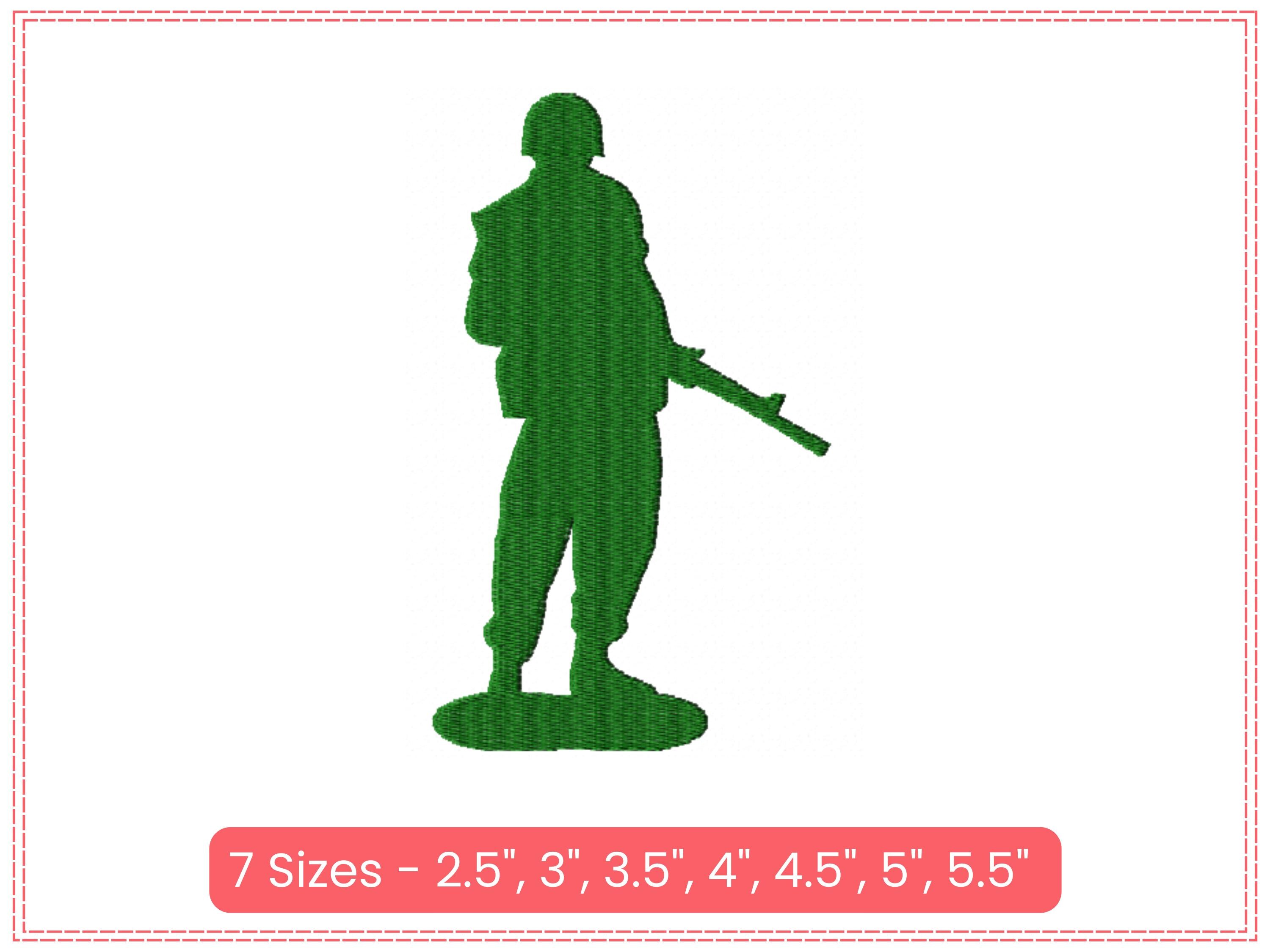 Army Soldier Silhouette Embroidery Design | Toy Army Man Machine ...