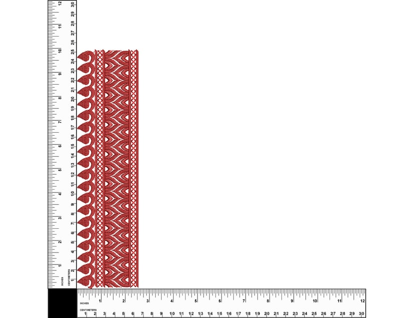 Iconic Single Color Royal Embroidery Border Designs Endless - Etsy