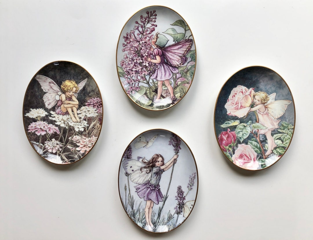 Flower Fairies Vintage Wall Plates From Royal Worcester. 4 Plates - Etsy