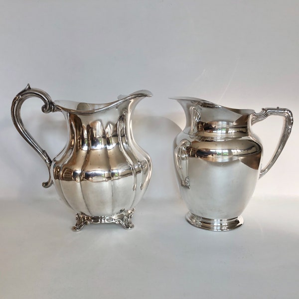 Silver Plate Pitcher - Etsy