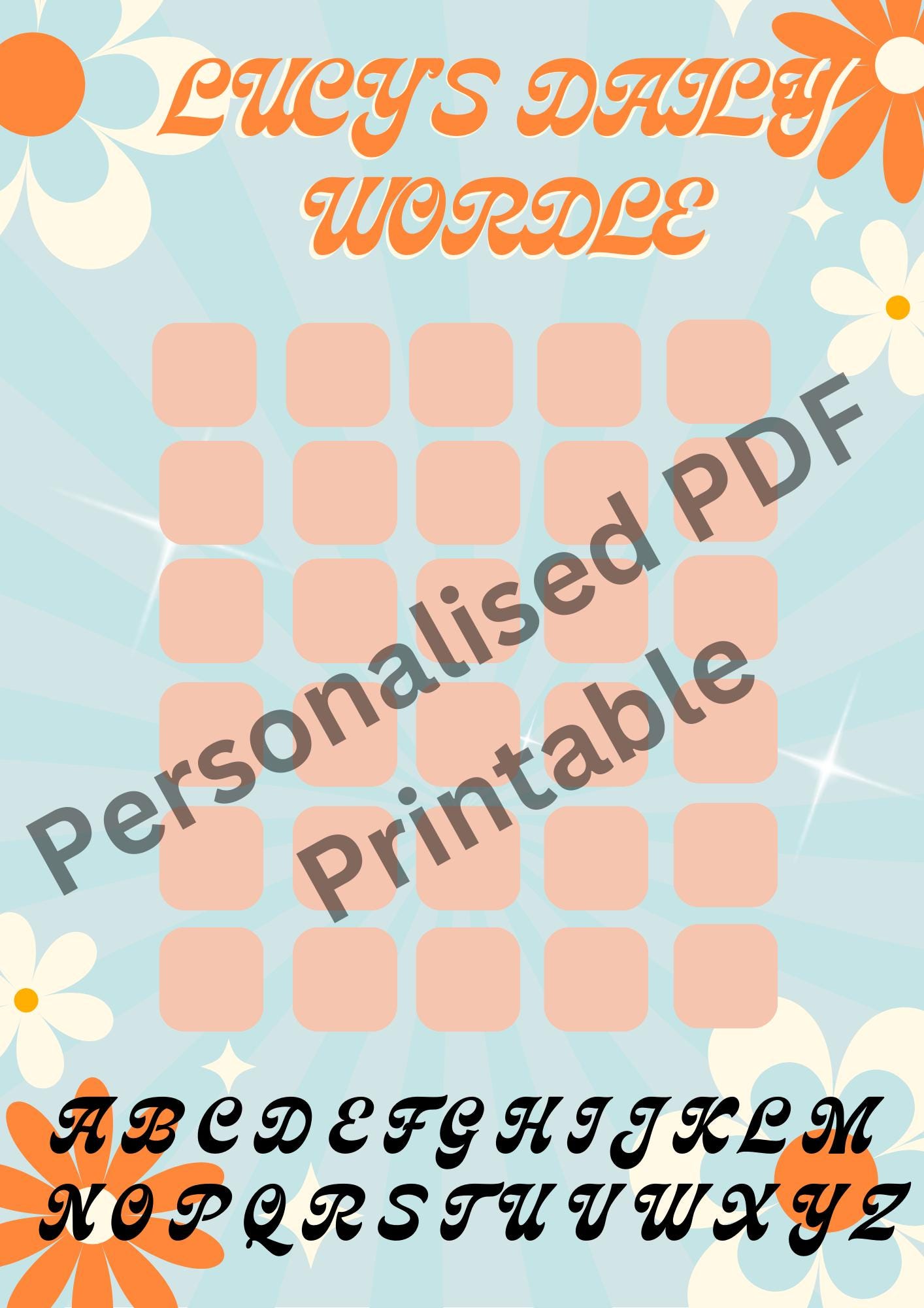 Personalised Wordle on the Wall PDF Downloadable - Etsy
